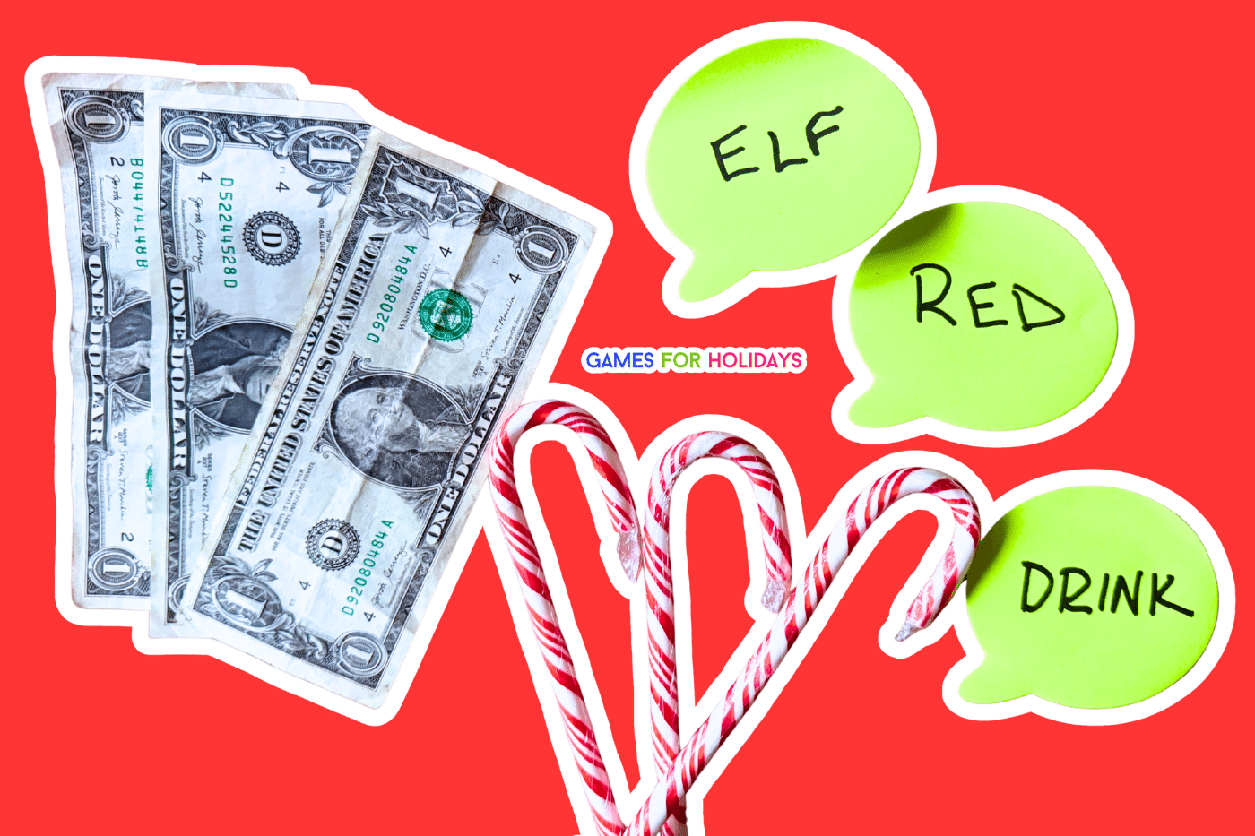 Fun Christmas Dollar Bill Game With Candy Canes